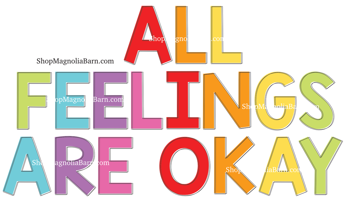 All Feelings Are Okay- Rainbow Colors- Instant Download – MagnoliaBarn