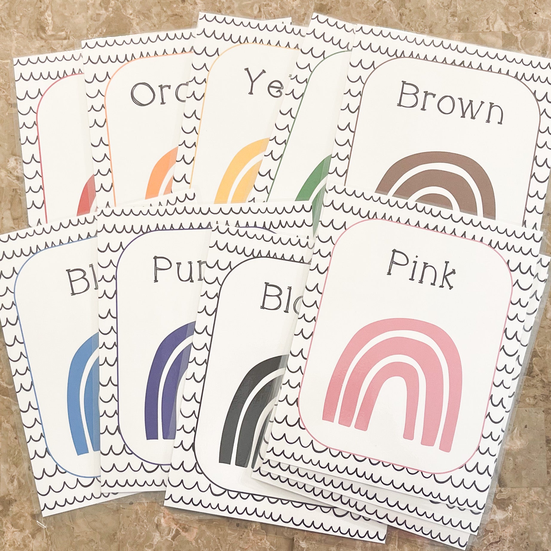 BOHO minimalistic Pastel Classroom Decor- Colors Posters – MagnoliaBarn