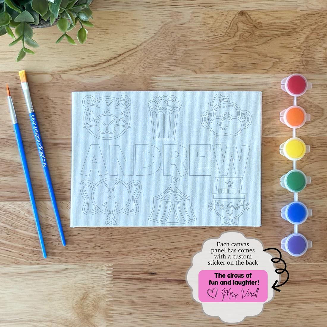 Circus Themed 5x7 Engraved Canvas Panels – MagnoliaBarn