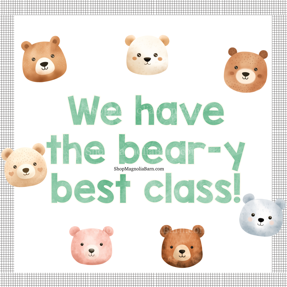 "We have the Bear-y Best Class" Bulletin Board Set - Digital Download ...
