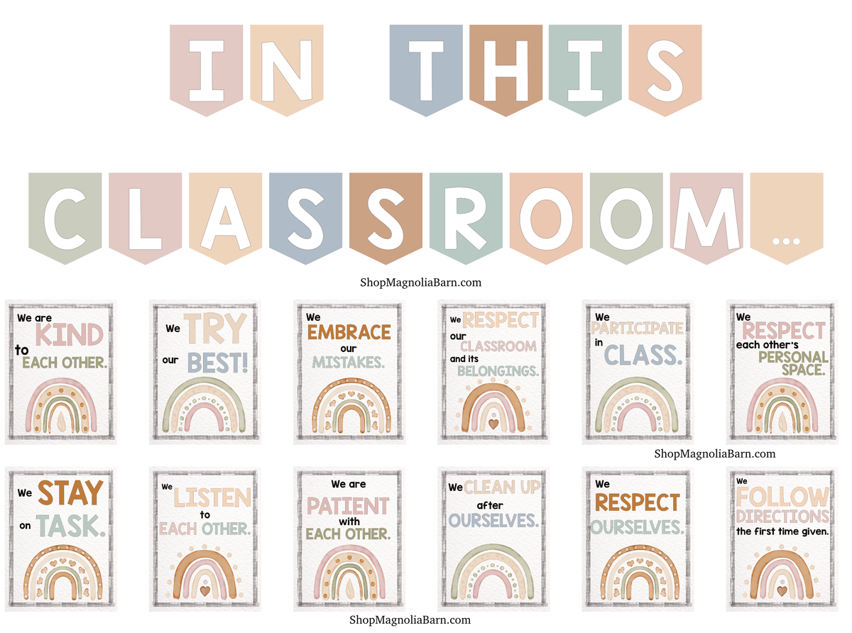 In This Classroom- Laminated & Cut Card Stock Engaging Classroom ...