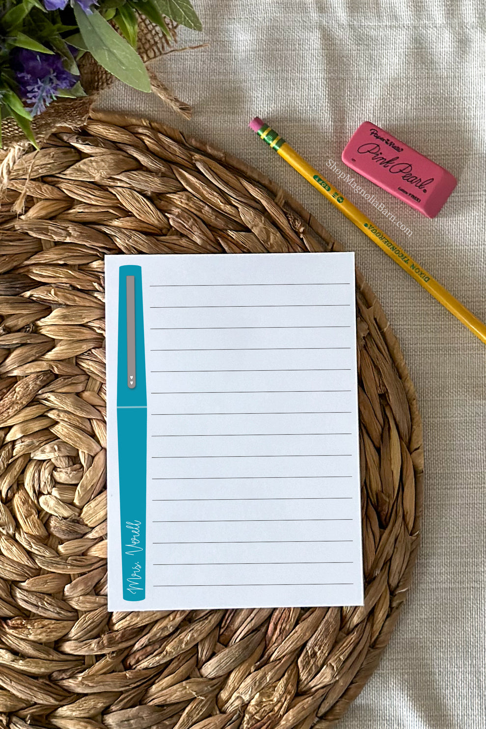 Personalized teacher notepad stationery Teacher appreciation gift ...