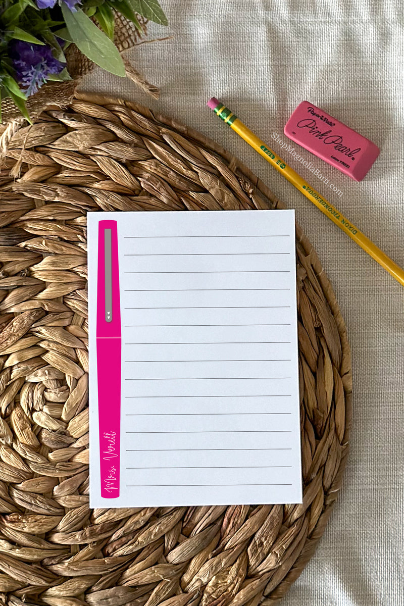 Personalized teacher notepad stationery Teacher appreciation gift ...