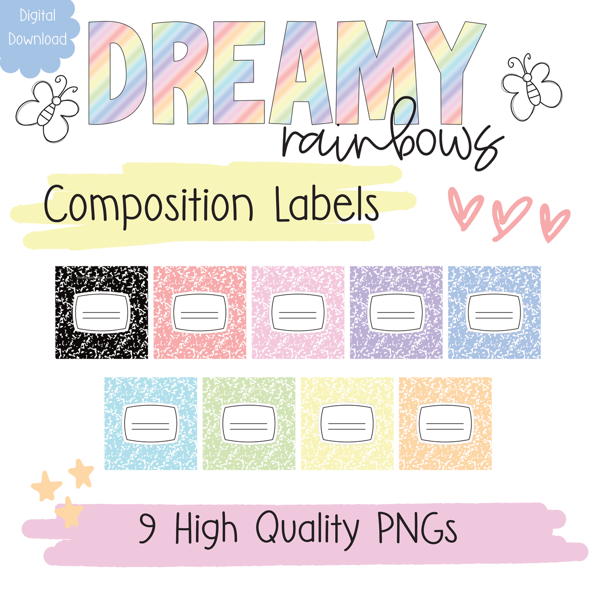 Composition Labels- Digital Download Theme Ideas Classroom Setup Ideas ...