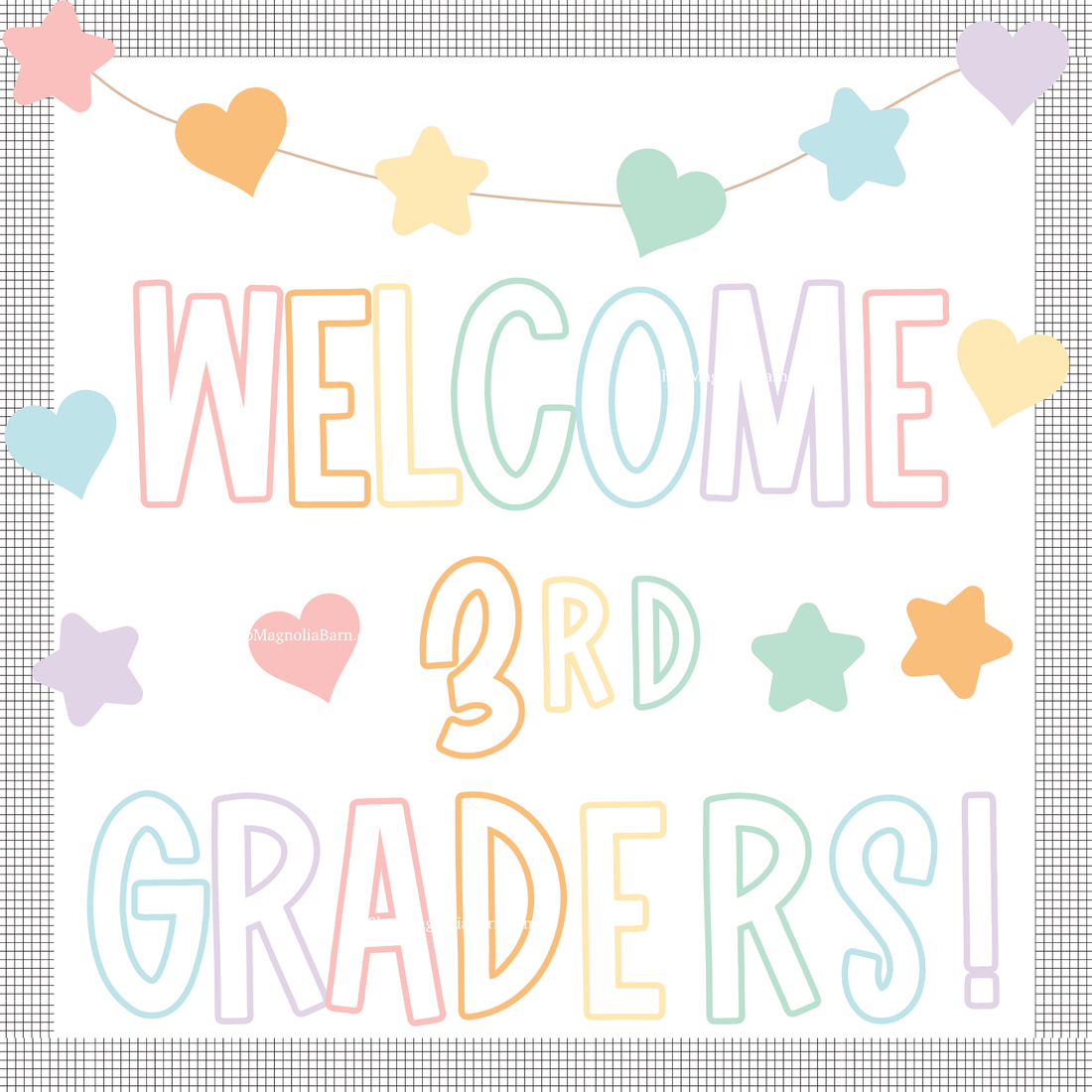 Welcome Grade Digital Download Teacher printable bulletin board set ...