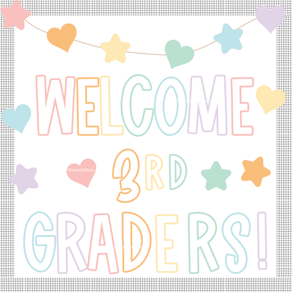 Welcome Grade Digital Download Teacher printable bulletin board set ...