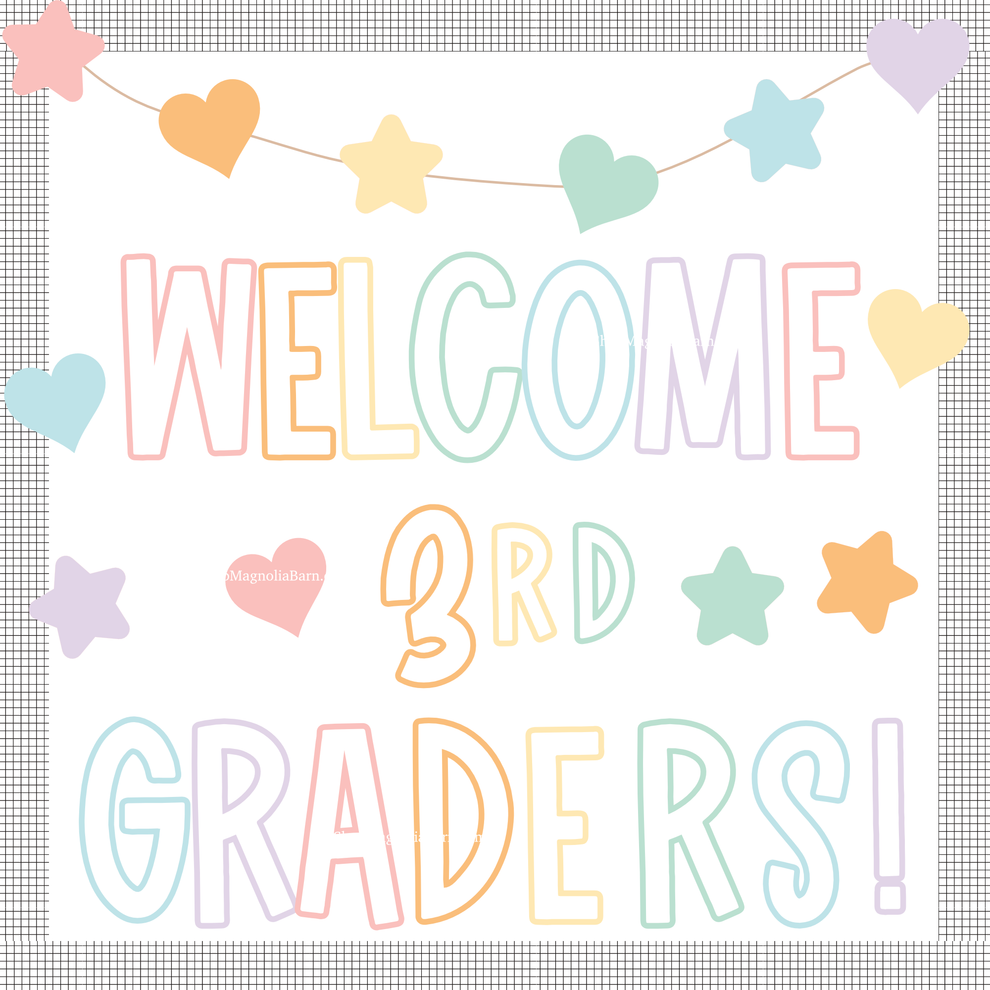 Welcome Grade Digital Download Teacher printable bulletin board set ...